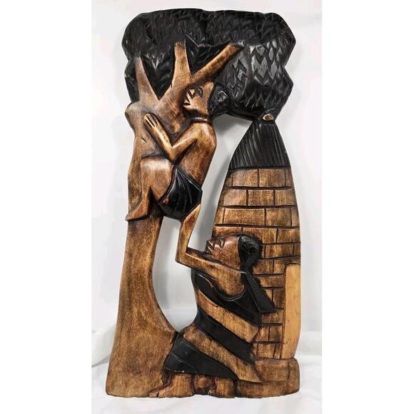 Art | African Tribal Art Hand Carved Tribal Wood Sculpture Tree ...